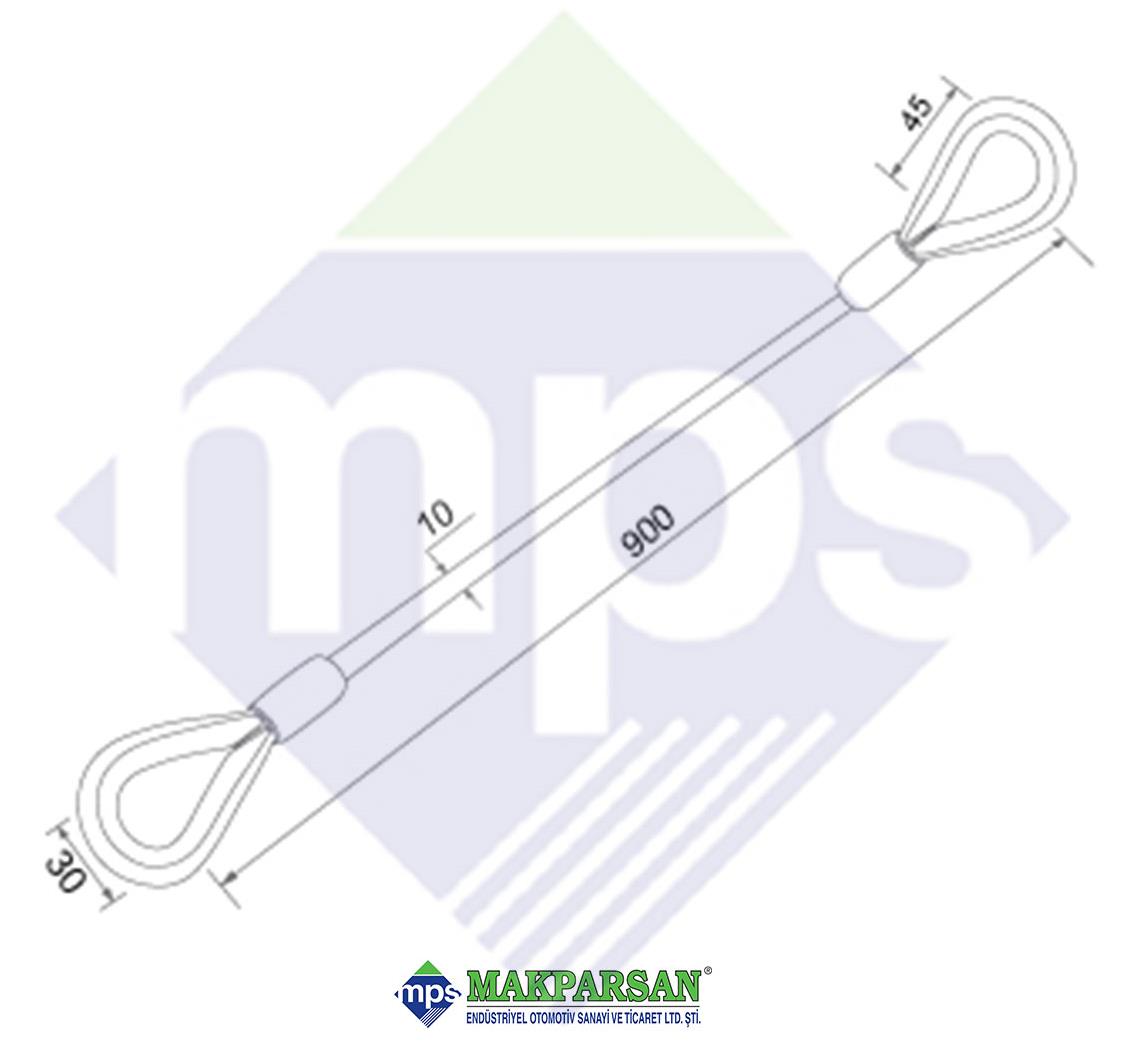 DİNGİL EMNİYET HALATI 90 CM - MAKPARSAN